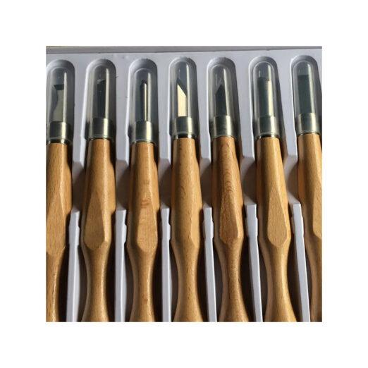 Knife Depot 12 Piece Wood Carving Chisel Set (SK7 Various Blades with ...