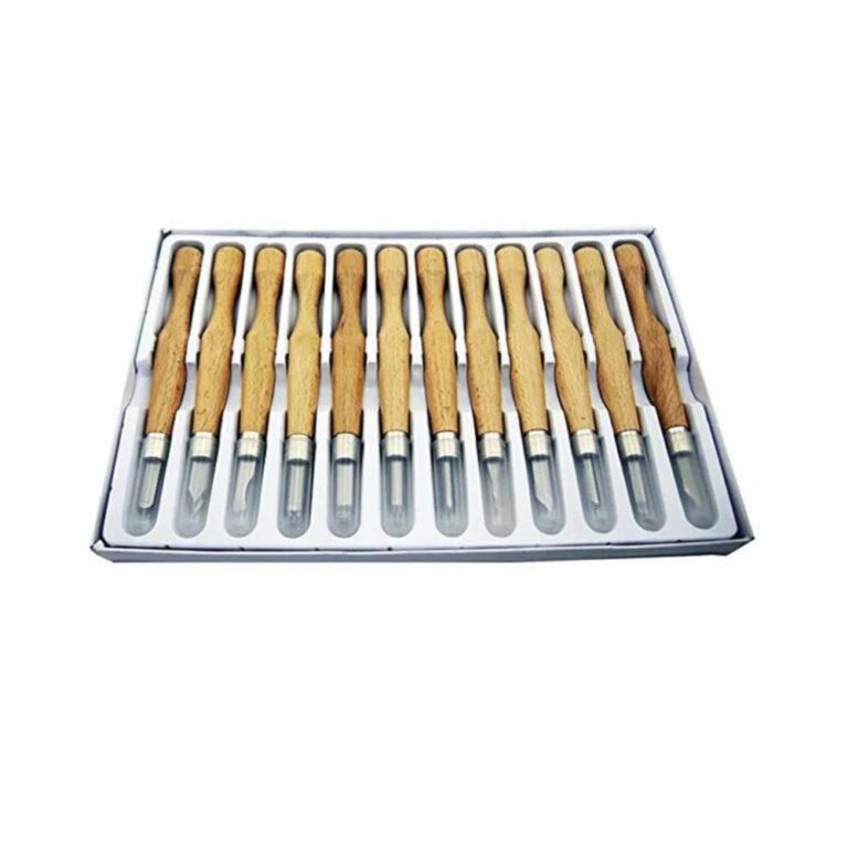 Knife Depot 12 Piece Wood Carving Chisel Set (SK7 Various Blades with ...
