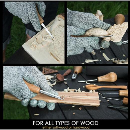 BeaverCraft SC05 Woodcarving Chisel Set with Palm Handles | Knife Depot ...