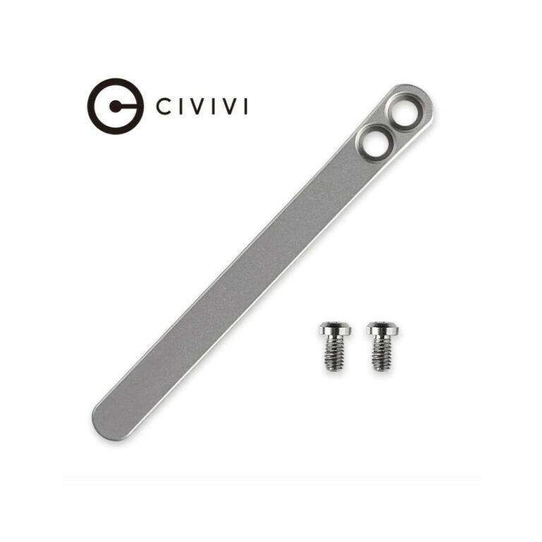 CIVIVI T001A Plain Titanium Pocket Clip with 2 PCS Screws for CIVIVI ...