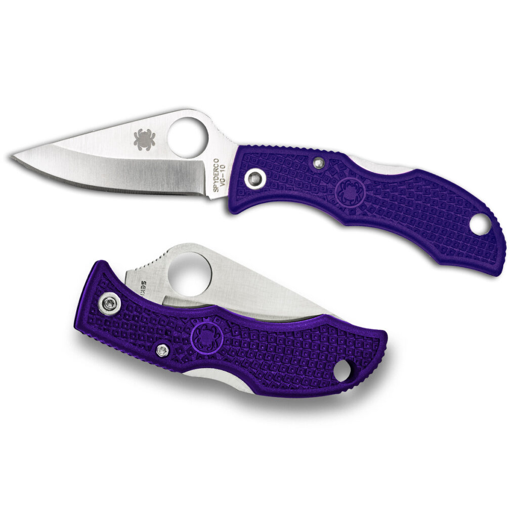 Spyderco Ladybug 3 Lockback Purple FRN with Satin VG-10 Blade – SCLPRP3 ...